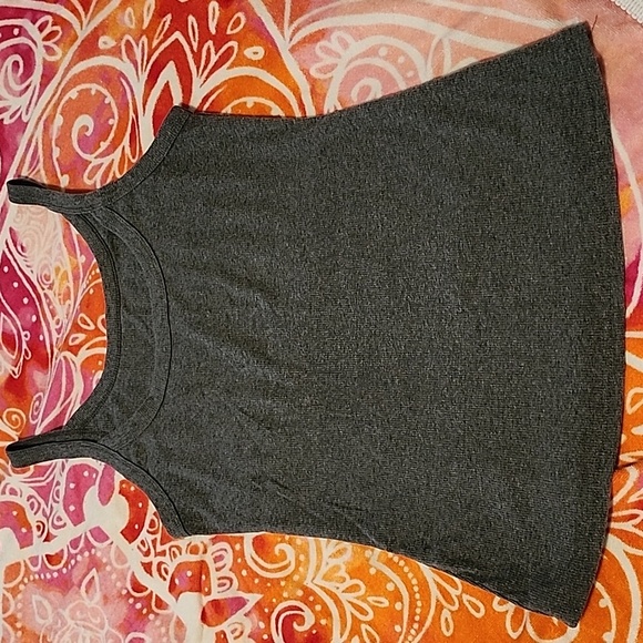 Tops | Gray Ribbed Tank | Poshmark
